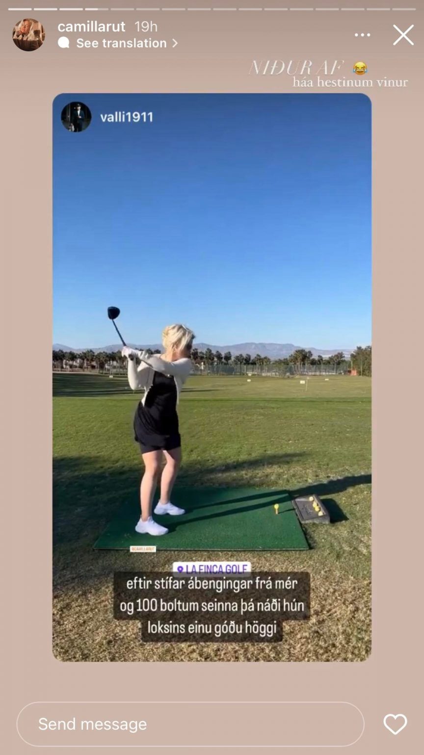 Camilla Rut og Valli njóta saman á Spáni – „Pornstar martini og ...