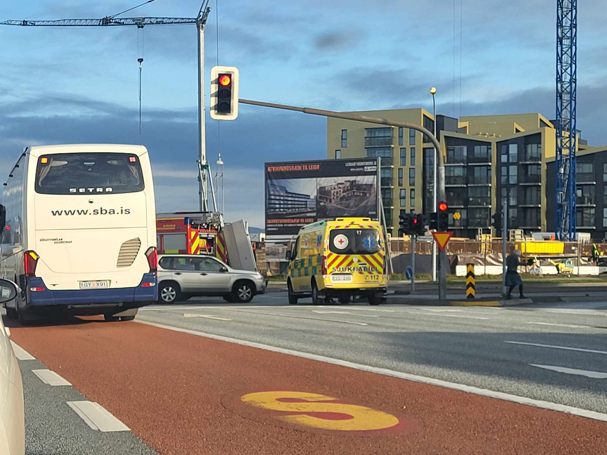 Umferðarslys við Borgartún - DV